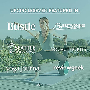 UpCircleSeven Yoga Wheel Set - Strongest & Most Comfortable Dharma Yoga Prop Wheel, 3 Pack for Back Pain Stretching & Backbends (12, 10, 6 inch) (Cyan)