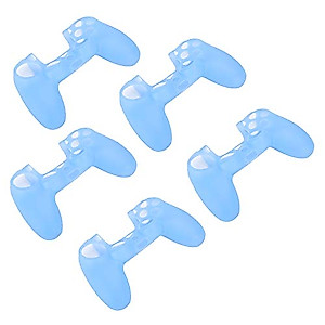 Protective Case Cover Soft Texture Non‑Slip for PS4 Game Machine(Blue)