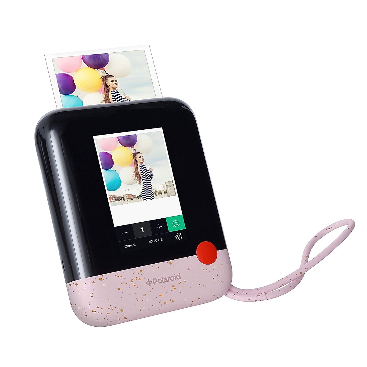 Polaroid Pop 2.0 2 in 1 Wireless Portable Instant 3x4 Photo Printer & Digital 20MP Camera with Touchscreen Display, Built-in Wi-Fi, 1080p HD Video (Speckled Pink).