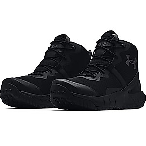 Under Armour Men's Micro G Valsetz Mid Military and Tactical Boot, Black (001)/Black, 11.5 M US