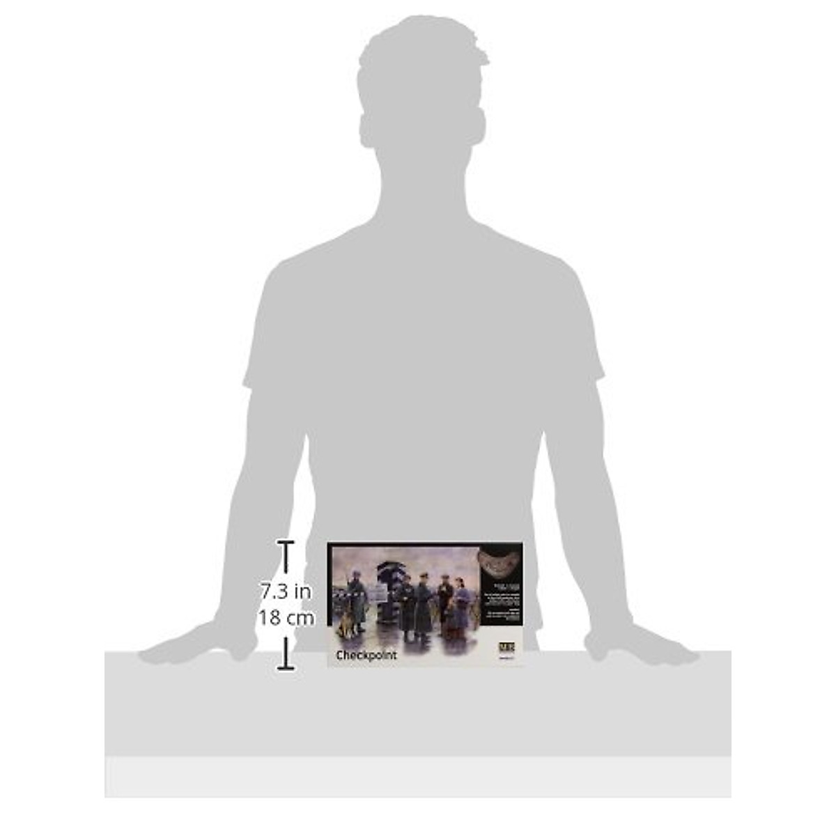 Master Box Checkpoint German Soldiers and Civilians with Sentry Box (6) Figure Model Building Kits (1:35 Scale)