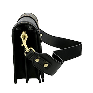 Versace Jeans Couture Black Black Buckle Crossbody Bag for Womens