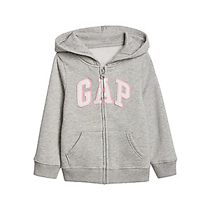 GAP Baby Girls' Playtime Favorites Logo Full Zip Hoodie Hooded Sweatshirt