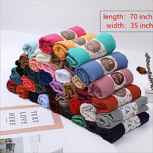 guiyal Cotton Blend Crinkle Vintage Soft Scarf with Fringed Edges,linen scarf,shawl,travel scarf，White scarf