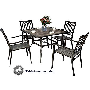 Kozyard Villa Outdoor Patio Dining Chair (Steel/Textilence)