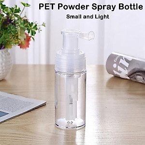 AKOAK 1 Pack 110ml Portable Detachable Travel Spray Bottle Container PET Cosmetics Bottle Transparent Dry Powder Spray Bottle
