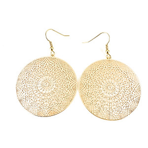 BURIUS Brass Earrings for Women Earrings - Jewelry Earrings for Women Trendy Hanging Brass Earrings