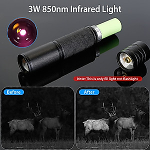 Night Vision Scope for riflescope, Moclever 850nm Infrared Illuminator, 5" Portable Display Screen Digital Night Vision Scope Hunting