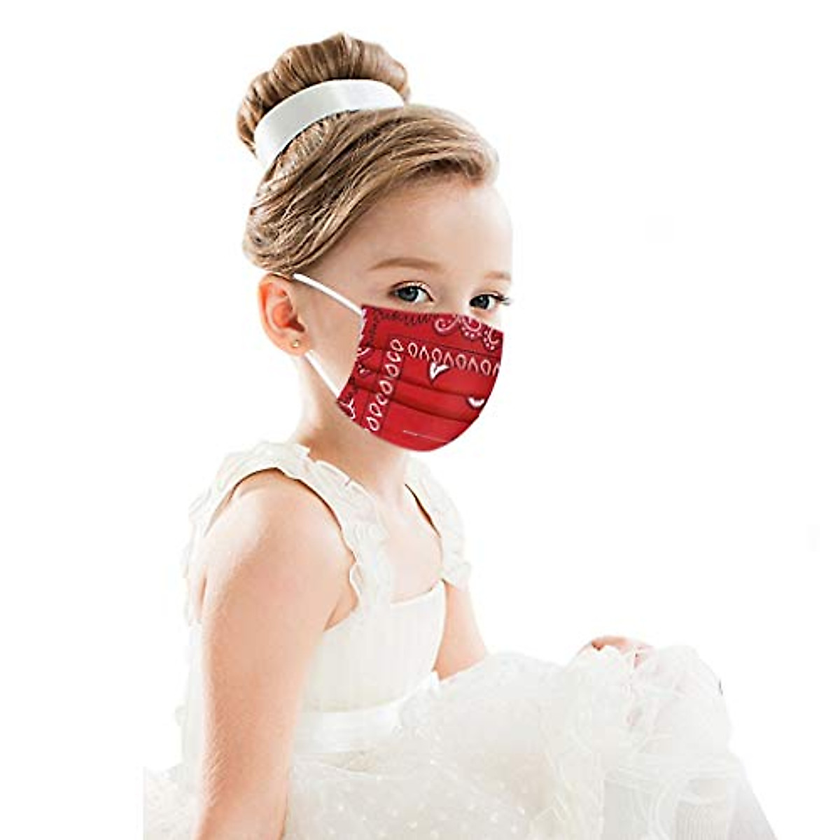 50/100 Pcs Kids Face Bandanas Oral Protective Sleeve Disposable Protection