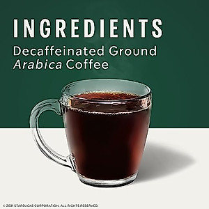 Starbucks Ground Coffee—Medium Roast Coffee—Decaf Pike Place Roast—100% Arabica—3 bags (12 oz each)