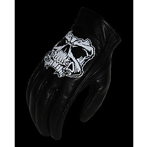 FMC Motorcycle Mens Gel Palm High Visibility Day Night Reflective Leather Gloves New (XL Regular)