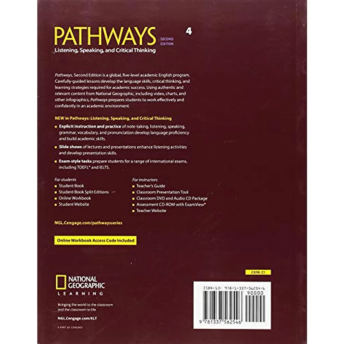 Bundle: Pathways: Listening, Speaking, and Critical Thinking 4, 2nd Student Edition + Online Workbook (1-year access)