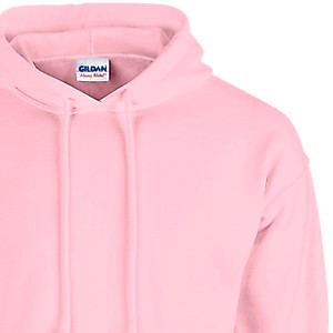 Gildan Men's Heavy Blend Fleece Hooded Sweatshirt G18500 (Large, Light Pink)