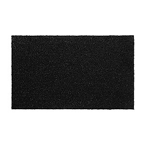Flash Furniture Harbold Indoor/Outdoor Coir Doormat - Solid Black Fibers - 18" x 30" - Non-Slip Backing