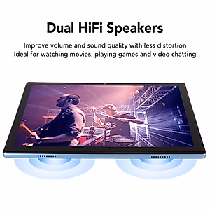 2 in 1 Tablet, 10.1 Inch Tablet with Keyboard, 8GB RAM 256GB ROM, 4G Calling, Octa Core CPU, FHD Plus Screen, 5G WiFi Tablet for Android 12 (US Plug)