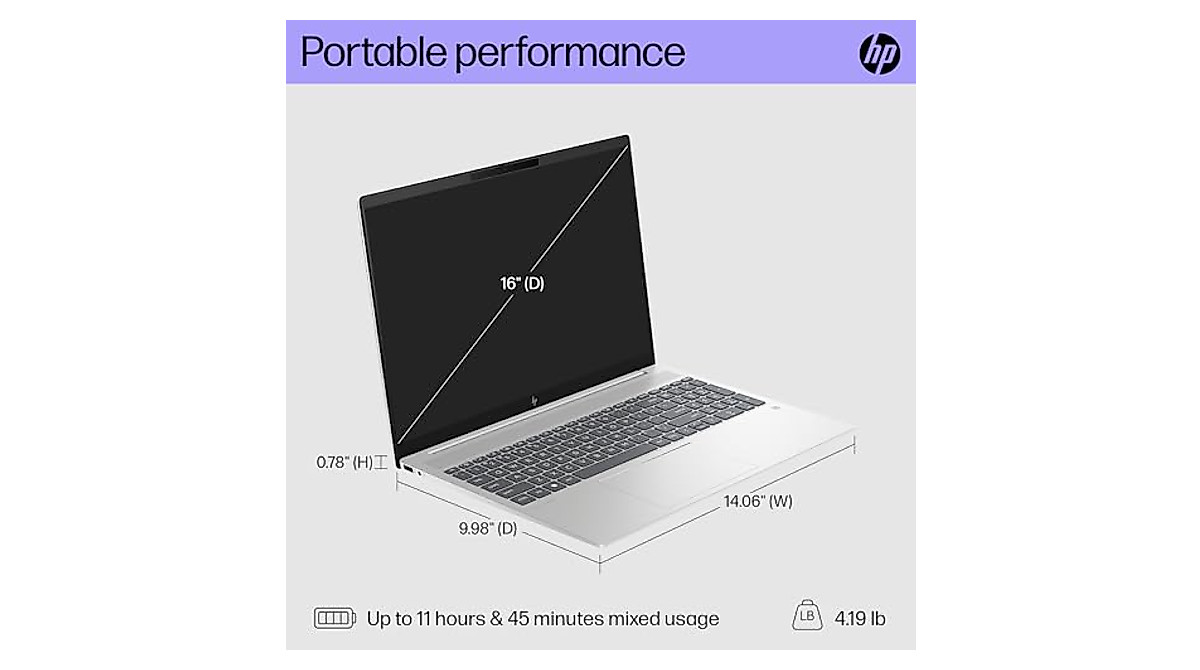 HP Pavilion Plus 16 inch Laptop - Power & Stunning Display