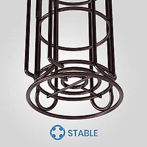 Toilet Paper Holder Free Standing with Shelf Bathroom Magazine Holder Bath Tissue Roll Holder for Mega Rolls/Phone/Wipe-Bronze