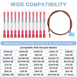 WERWMRE 14PCS RV Water Heater Thermal Cut Off Kit, RV Hot Water Heater Overheating Protection Fuse Replacement Part for Atwood 93866, Auto Spare Work on Electronic Furnace Water Heater & Toilet Parts