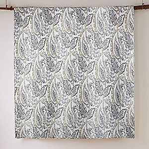 Levtex Home - Tamsin Grey Quilt Set - Full/Queen Quilt + Two Standard Pillow Shams - Modern Paisley - Grey Taupe Off-White - Quilt Size (88x92in.) and Pillow Sham Size (26x20in.) - Reversible - Cotton