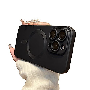 Fycyko Phone Case for iPhone 13 Pro Max Magnetic Case [Adaptation with Magsafe] Slim Silicone Soft Smooth Design for iPhone 13 Pro Max 6.7'' with Camera Protector-Black