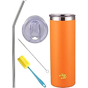SHINYSTAR 20 OZ Double Wall-Vacuum insulated-Stainless-Spill Proof ABS Lid- Reusable-Warm & Cold-Coffee Thermos-Smoothie Cup with 1 straw and 2 brushes