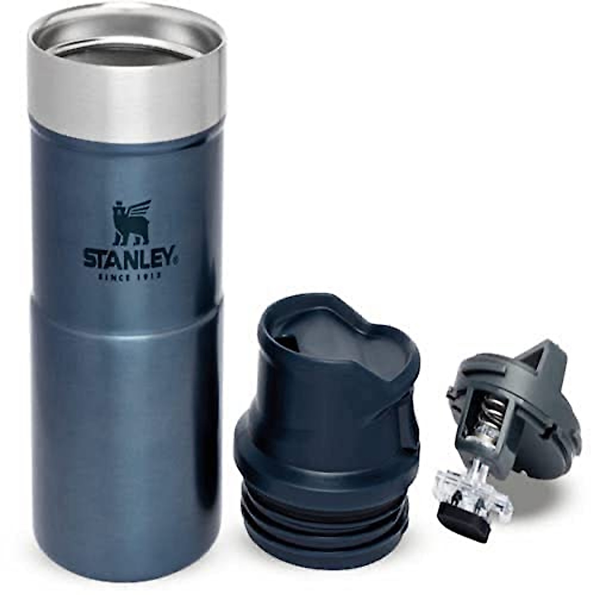 STANLEY Trigger Action Travel Mug 0.25L - Keeps Hot For 3 Hours - BPA-Free - Thermal Mug For Hot Drinks - Leakproof Reusable Coffee Cup - Dishwasher Safe - Nightfall