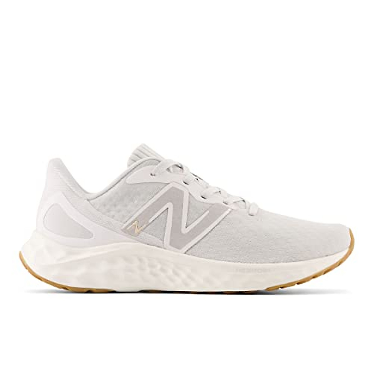 New Balance Women's Fresh Foam Arishi V4 Running Shoe, Summer Fog/Nimbus Cloud/Light Gold Metallic, 8.5