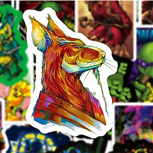 50Pcs Teenage Cartoon Turtle Anime Ninja Stickers for Water Bottles, Kids Teens Girls Adults Gifts,Vinyl Waterproof Stickers for Laptop,Phone,Notebook,Skateboard Decal Sticker Pegatinas Juguete