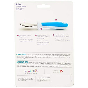 Munchkin Raise Toddler Spoon Set, Purple 3 Piece Set