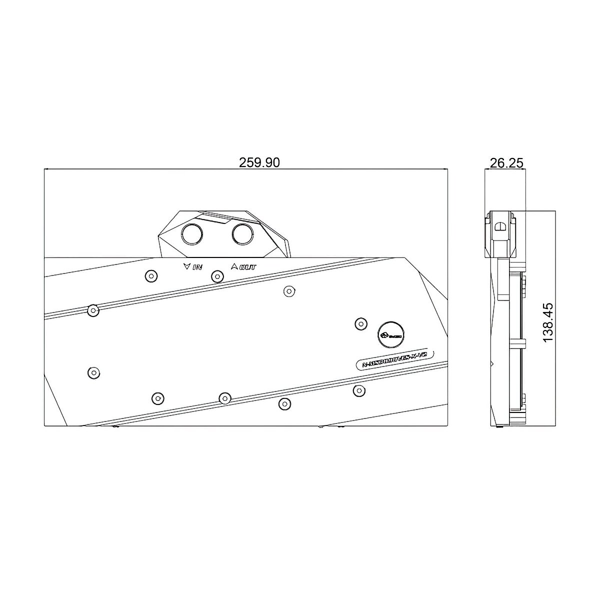 Bykski Full Coverage GPU Water Block and Backplate for MSI RTX 3090 Ventus (N-MS3090VES-X-V2)