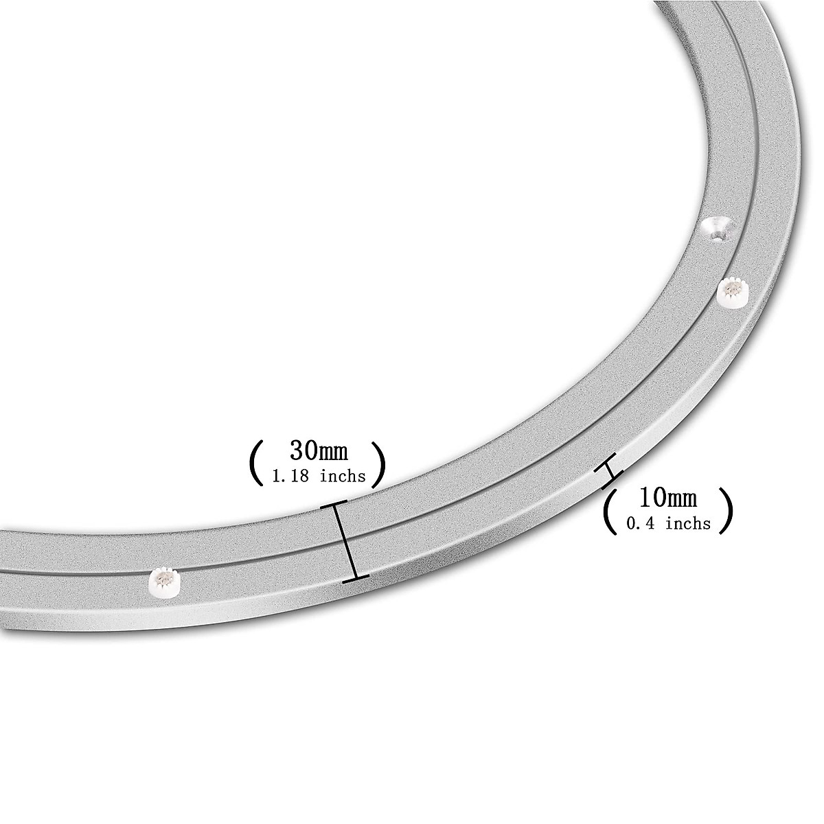 18 Inchs Lazy Susan Aluminum Bearing Metal Rotating Turntable Bearings Swivel Plate Hardware for Dining-Table and Workbench …