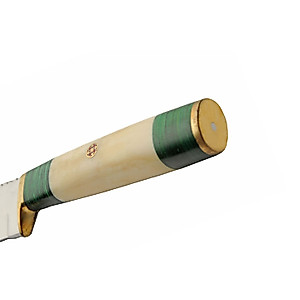 Green Mosaic Camel Bone 10.25" Stainless Steel Hunting Knife