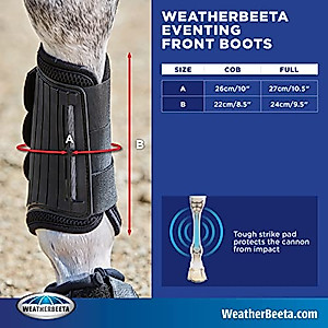 Weatherbeeta Eventing Front Boots, Black, Full