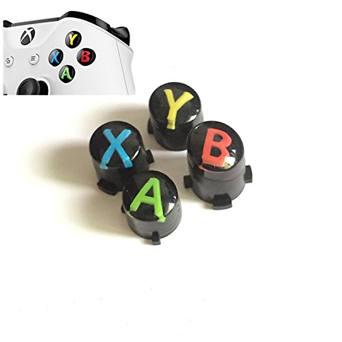 Replacement Bullet Buttons ABXY Mod Kit Levers Joystick for Xbox One S Slim Elite Controller (Multicolour)