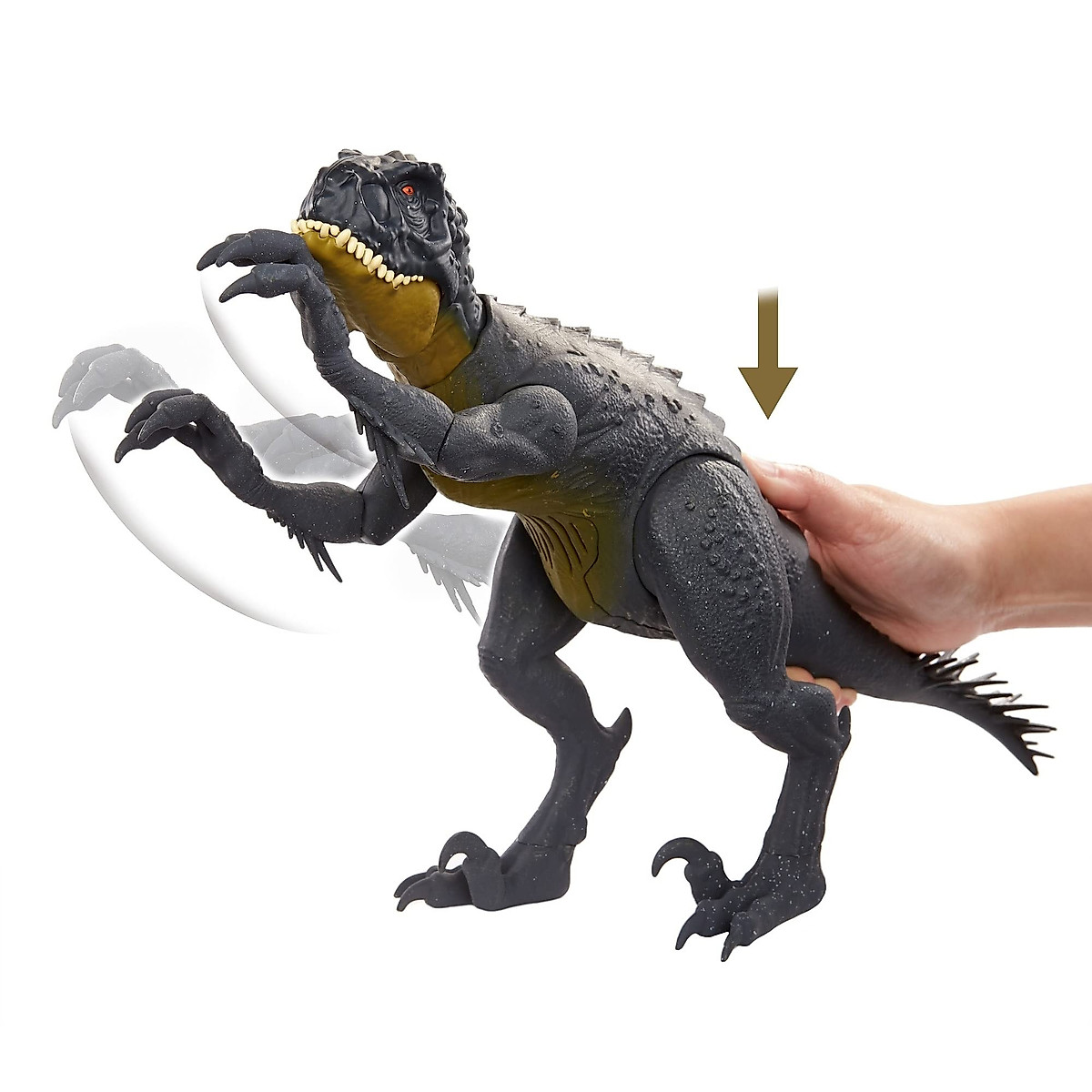 Mattel Jurassic World Toys Slash ‘N Battle Scorpios Rex Action & Sound Dinosaur Figure Camp Cretaceous with Movable Joints, Slashing & Tail Whip Motions & Roar Sound, Kids Gift Ages 4 Years & Up