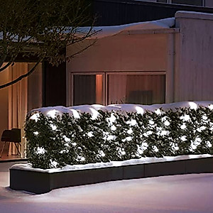 BSGlobal 3 X D Battery Operated Net Lights, 6.6ft X 9.8ft 200 LED Mesh Lights Remote 8 Modes, Waterproof Net Lights Outdoor Mesh Lights for Garden Bush Wall House Party Wedding (Cool White)