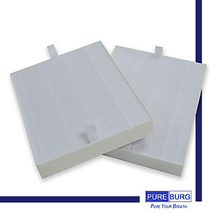 PUREBURG AP-1216L Replacement True HEPA Filter Set Compatible with Coway AP-1216L Tower Mighty Air Purifier,H13 Activated Carbon Pre-Filters