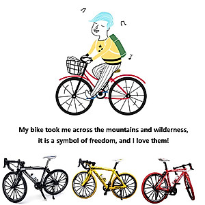 JAMOR Bicycle Model Mountain Bike Toy Racing Toy 1:10 Simulation Bike Mini Bike Model Zinc Alloy Racing Home Decoration Crafts Miniature Finger Mountain Bike (3)