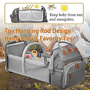 Astro alan Baby Diaper Bags with Changing Station, Waterproof Diaper Bag Backpack for Moms Dads with USB Charging Port, Baby Shower Gifts, Large Capacity diaper backpack, Grey