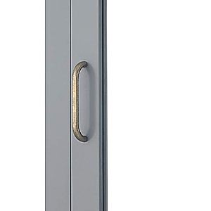 Elegant Home Fashions Mercer Mid Century Modern Wooden Removable Medicine Cabinet with Mirrored Door for Bathrooms and Vanities, Gray, 6" x 18" x 20.6"