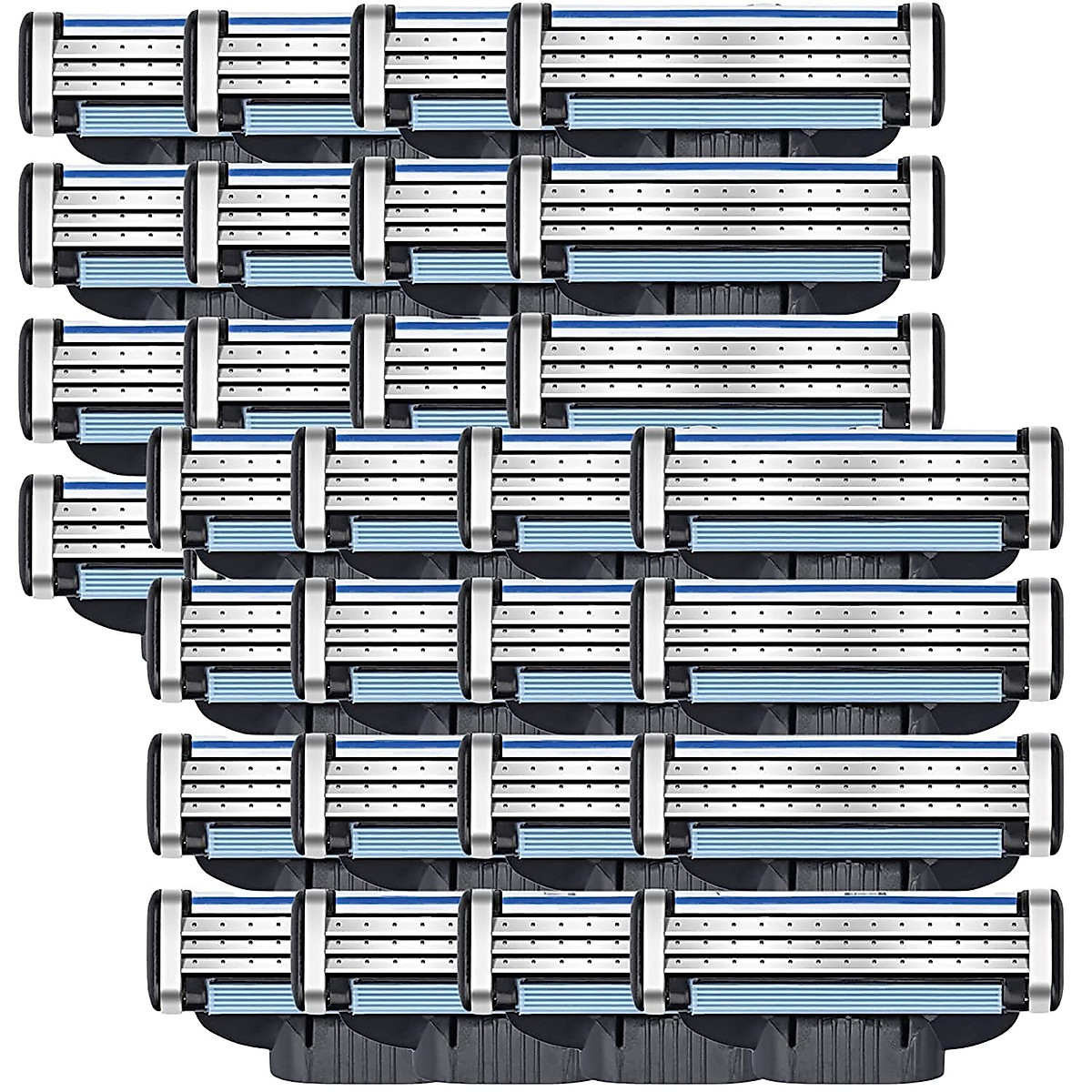 Gbbazu Razor Blades for Men, Mach3 Mens Blade Refills, Manual Men's Refills Razors Precision Cut Blades, Professional with Dual Lubrication, Designed An Extra Close Shave (32Pcs), 32.0 count