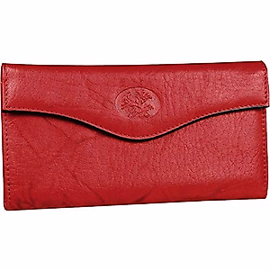 Buxton RFID Organizer Clutch Wallet One Size Red