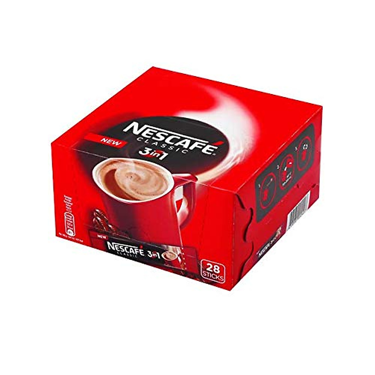 Nescafe classic medium roast, 3 in 1, (28 x 16.5g)