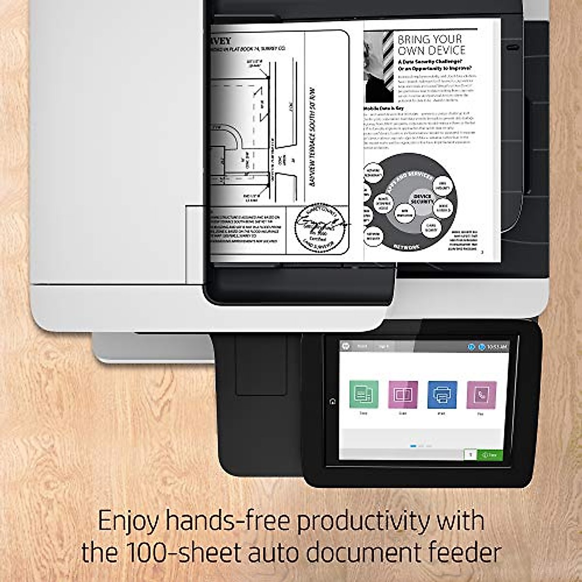 HP LaserJet Enterprise MFP M528dn Monochrome All-in-One Printer with built-in Ethernet & 2-sided printing (1PV64A)