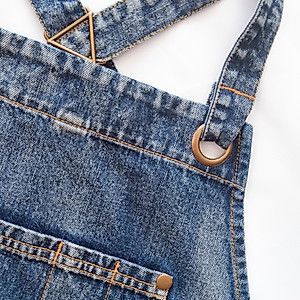 Miiinaps Blue Denim Apron With Pockets - Jean Work Apron for Women and Men, Plus Size Hair Stylist Apron - Washing Style | Adjustable XXL (Denim Blue)