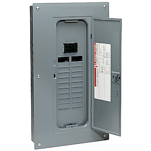 Square D - HOM20M100C Homeline 100 Amp 20-Space 20-Circuit Indoor Main Breaker Load Center with Cover