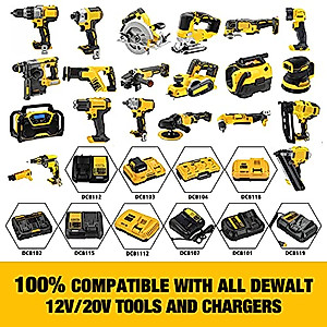 DSANKE for Dewalt 12V Lithium Ion Battery, 7000mAh Replace for DEWALT DCB120 DCB123 DCB127 12-Volt Max Lithium-ion Battery, Higher Capacity Suit All DEWALT 12V Power Tools