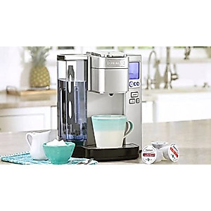 Coffee Maker by Cuisinart, Single Serve 72-Ounce Reservoir Coffee Machine, Programmable Brewing & Hot Water Dispenser, Stainless Steel, SS-10P1
