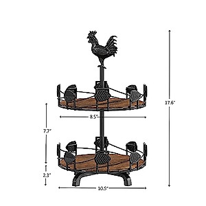 Lazy Susan Organizer, 2 Tier Spice Turntable Organizer, 360 Degree Rotation Condiments Storage Holder Organizer for Kitchen Countertop, Countertopand Cabinet