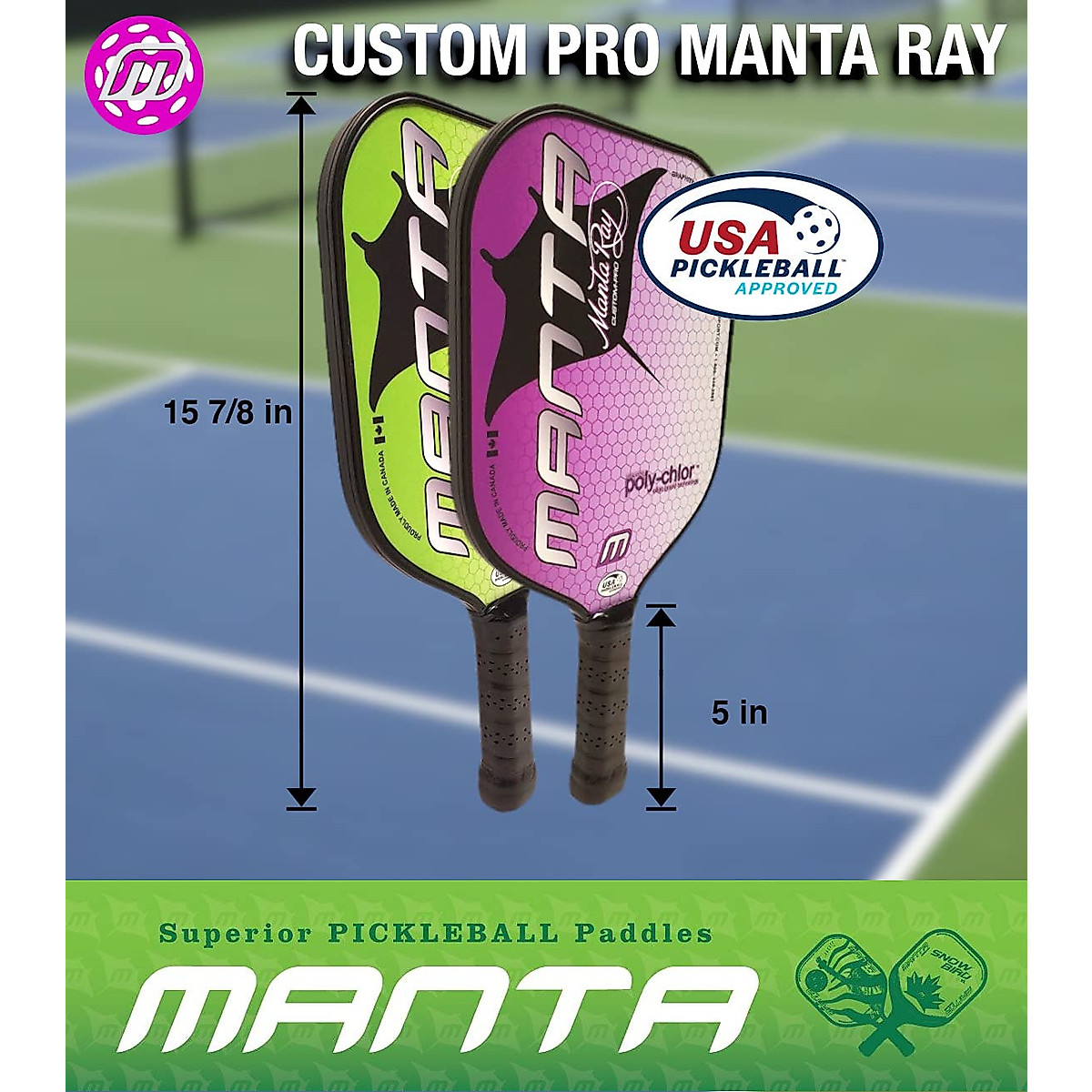 Manta World Sport Pickleball Paddle Set - Custom Pro Manta Ray